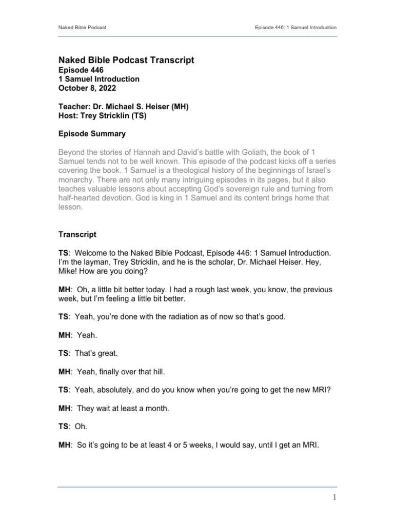 NB-446-Transcript | PDF | Book Of Deuteronomy | Torah