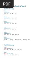 Practice Tests Plus B1 Preliminary For Schools 2020 - Key | PDF ...