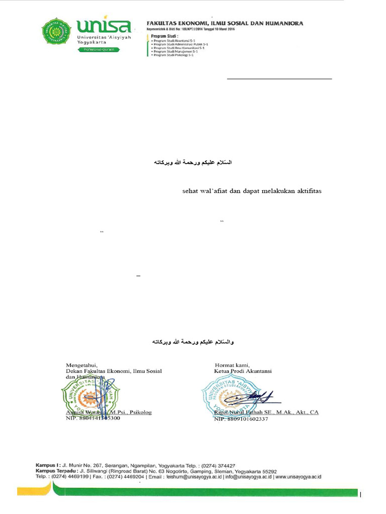 Undangan Gathering Stakeholder UNISA 2024 | PDF