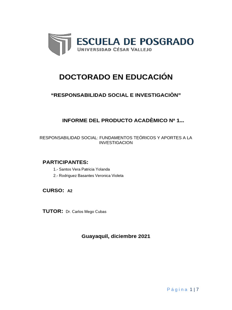 1-Foro 1 Grupoa Esquema Pa #01 Semana 1 Sesiòn 1 09-12-2021 | PDF | Responsabilidad social ...