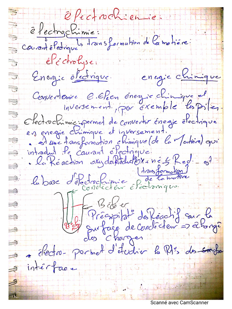 Cours Électrochimie LST TACQ AISSA - IZ | PDF