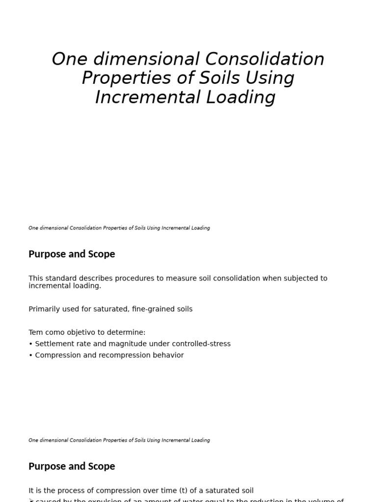 One Dimensional Consolidation Properties of Soils Using Incremental Loading | PDF | Civil ...