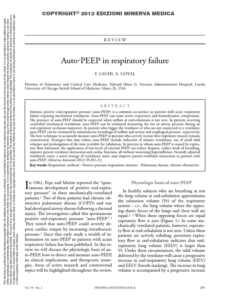 Auto Peep - Laghi Et Al. 1 | PDF | Exhalation | Lung