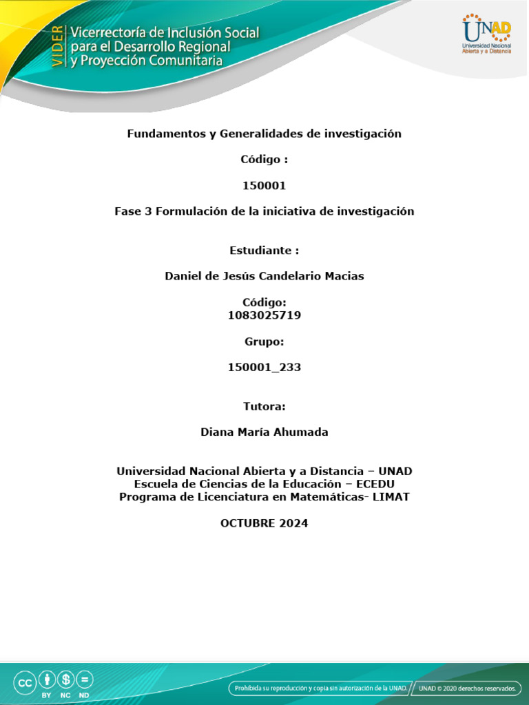 Fase 3 Formulación de La Iniciativa de Investigación - Daniel ...