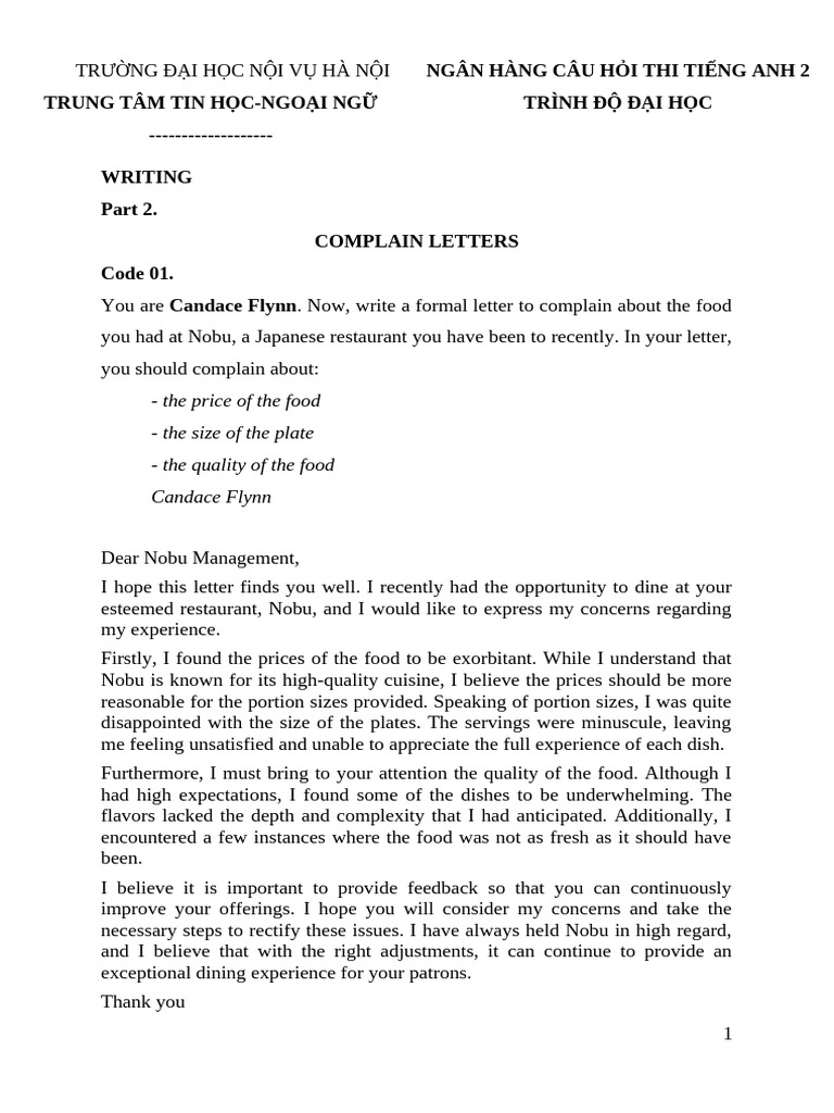 E2-Topic Writing For Students | PDF | Restaurants