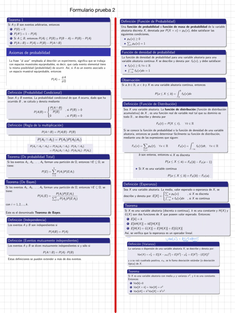 Formulario Prueba 2 | PDF
