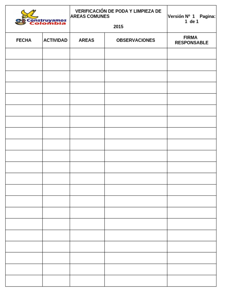 09 Verificacion Poda Areas Comunes | PDF