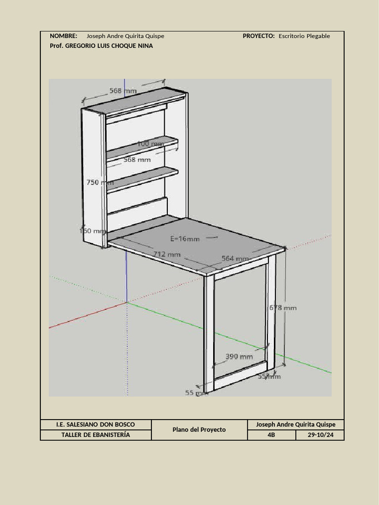 Plano Del Proyecto - Hoja 1 | PDF