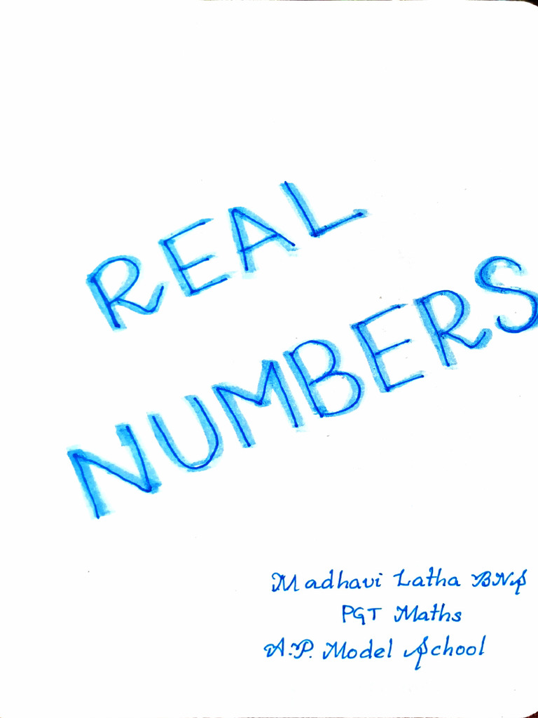 CBSE X Real Numbers Teaching Notes | PDF