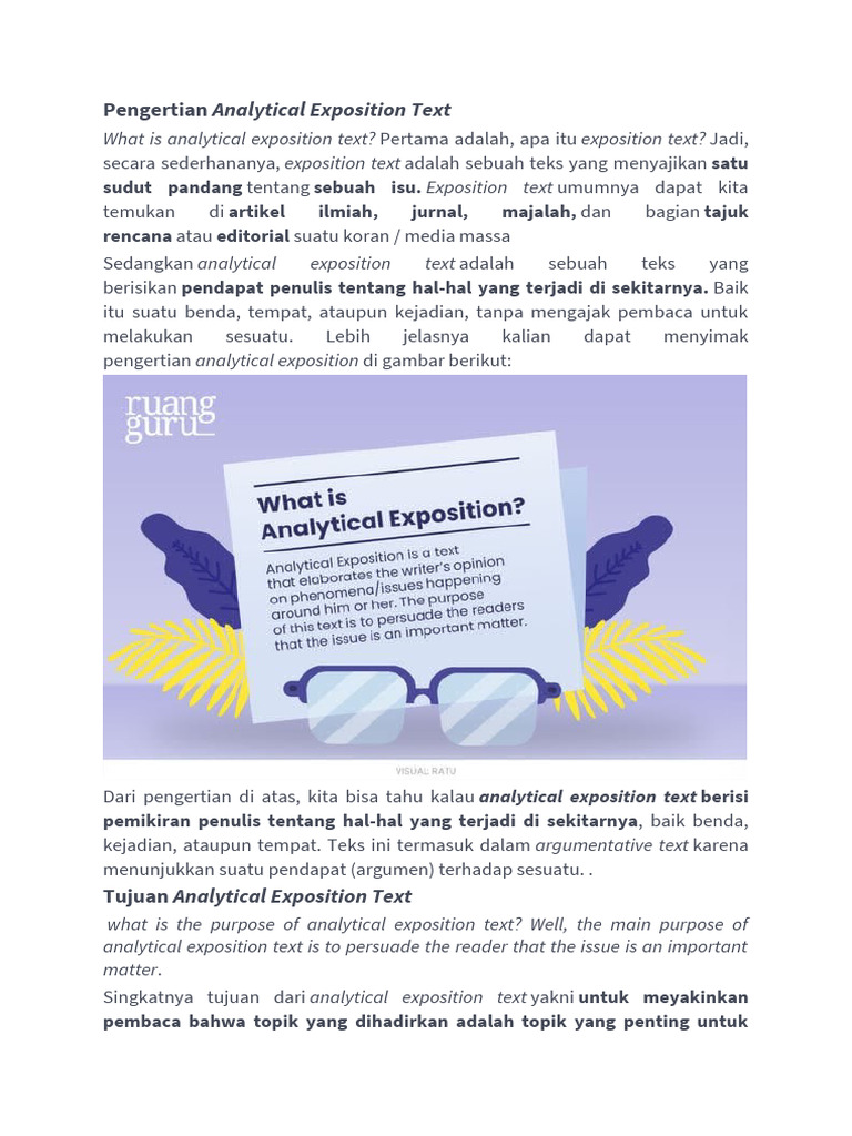 Pengertian dan Tujuan Analytical Exposition | PDF