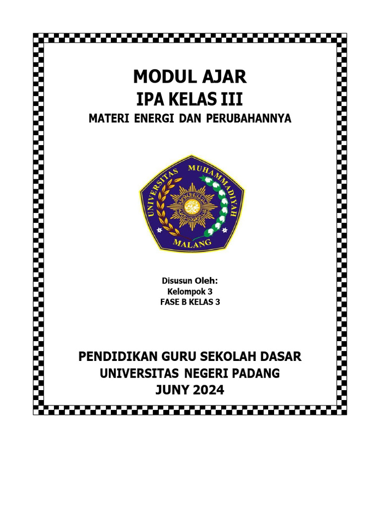 Modul Ajar Ipa SD Kelas 3, KLP 3 | PDF | Karier & Perkembangan