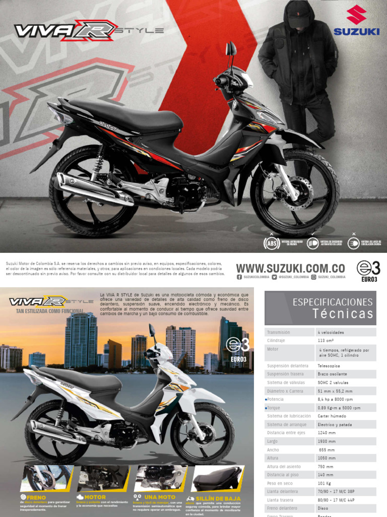 Catalogo Viva R Style E3 | PDF | Motocicleta | Tecnología de vehículos