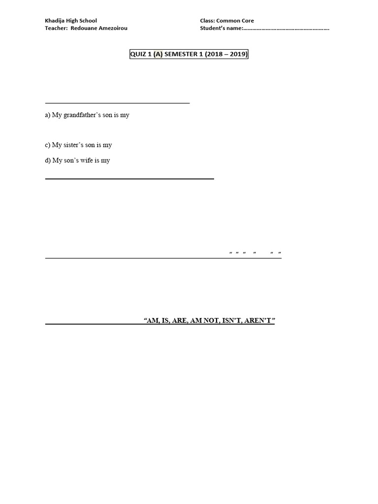 Quiz 1 Semester 1 Cc A Pdf 