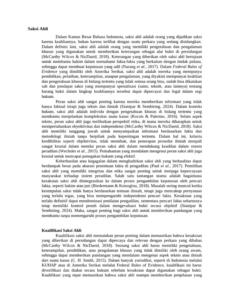 Saksi Ahli | PDF
