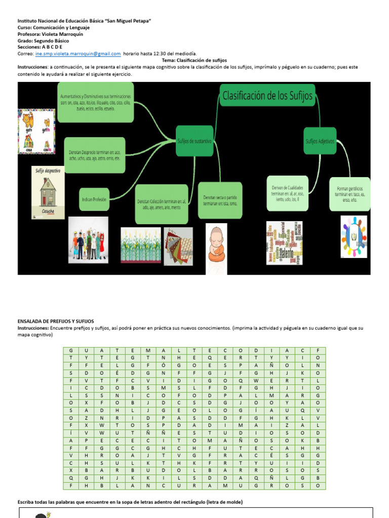 2º - Lenguaje - Profa Violeta Marroquin - 12oct | PDF