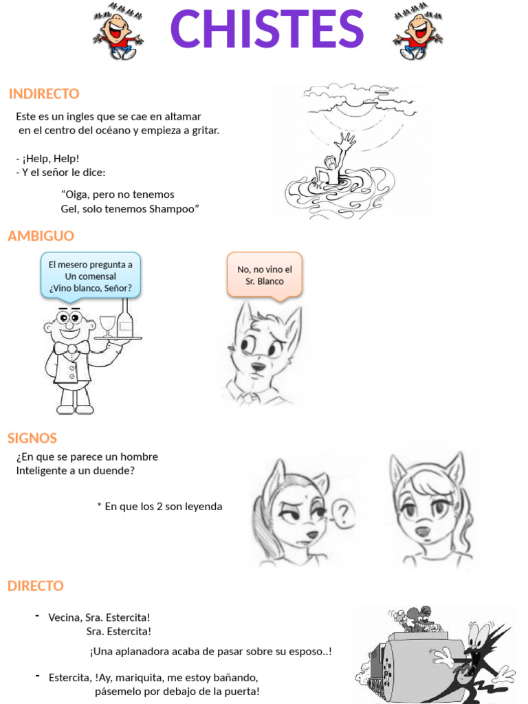 Chistes Diversos: Humor Indirecto y Directo | PDF