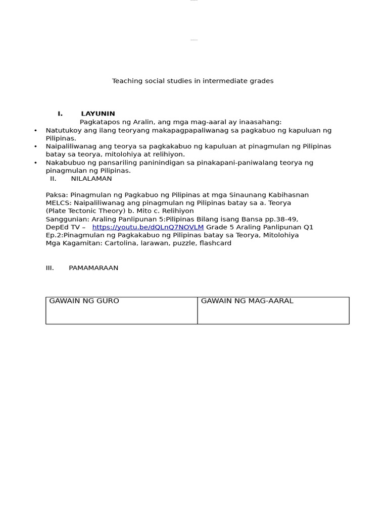 Lesson-Plan JERENCE L.RELORCASA (BEED-IIA) | PDF