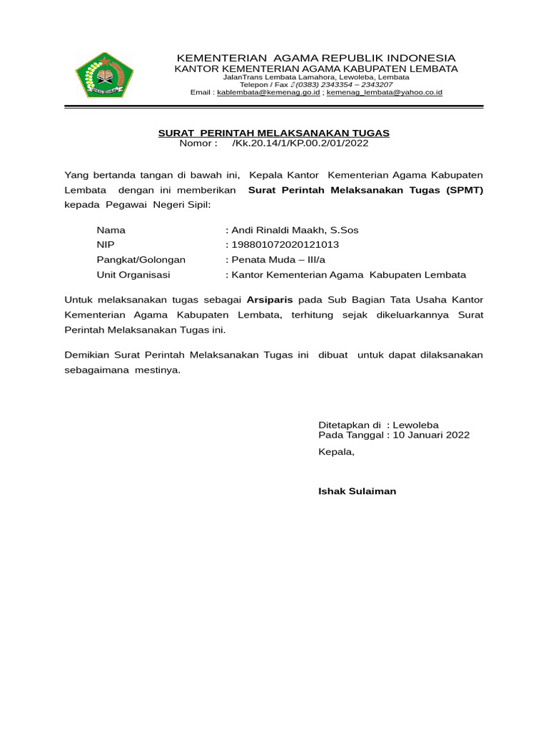 SPMT Andi Ronaldi | PDF