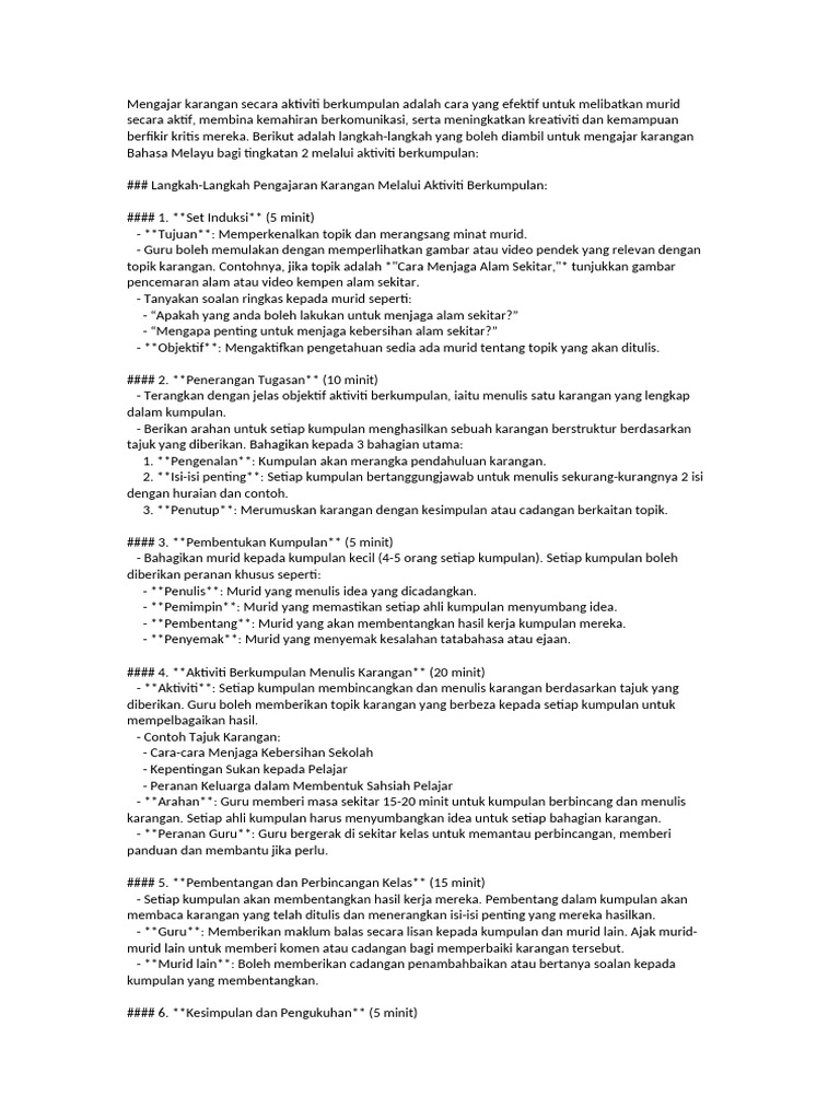 RPH Karangan t2 | PDF