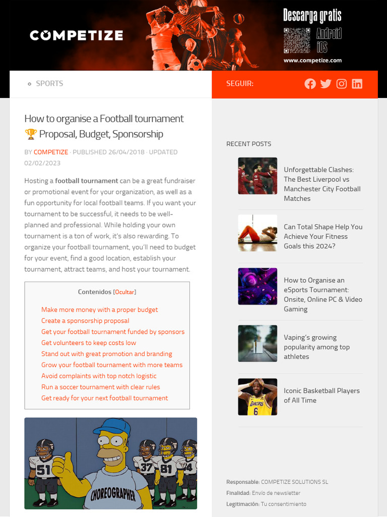 How To Organise A Football Tournament Proposal, Budget, Sponsorship | PDF | Brand | Sponsor ...