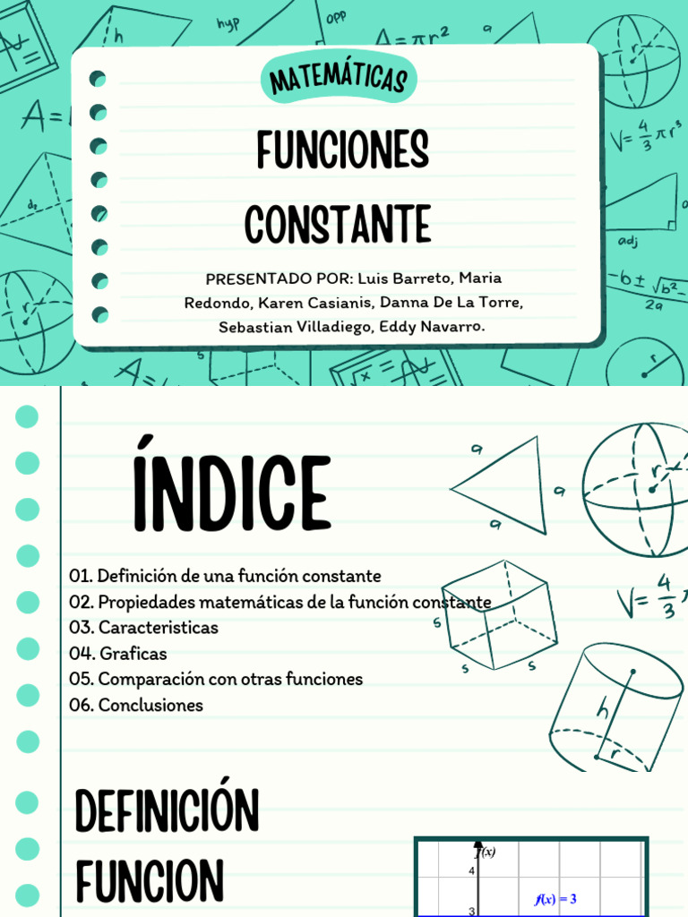 Función Constante: Definición y Propiedades | PDF | Función ...