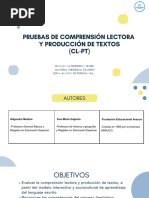 Prueba Comprension CLPT | PDF | Lectura (proceso) | Aprendizaje