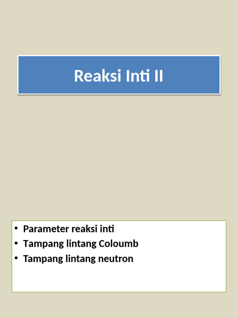 Reaksi Inti II | PDF | Sains & Matematika