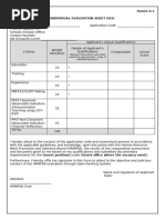 Annex G-1 - Individual Evaluation Sheet | PDF