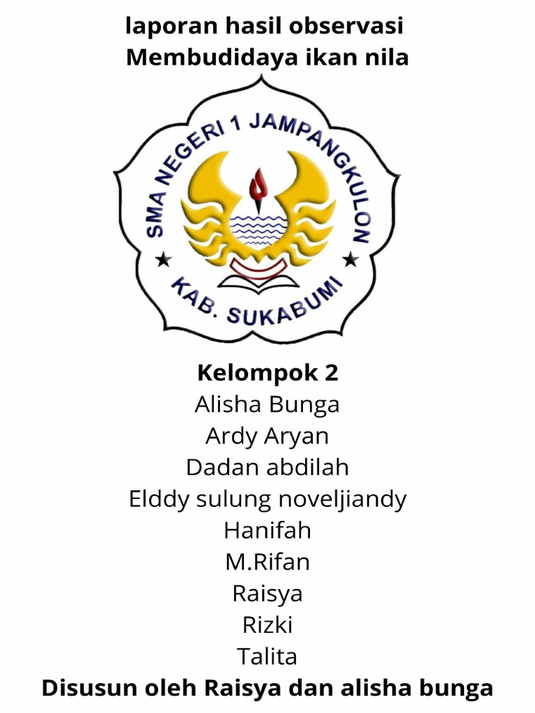 Laporan Hasil Observasi Membudidaya Ikan Nila Kelompok 2 Alisha Bunga Ardy - 20241106 - 072429 ...