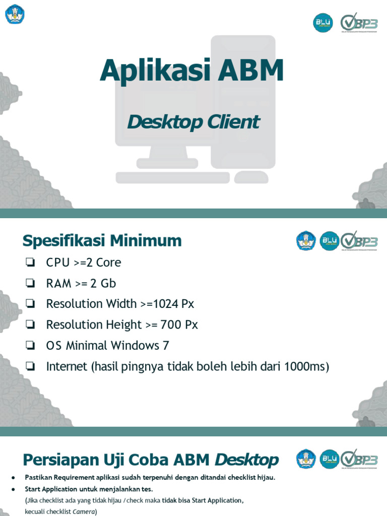 Aplikasi ABM Desktop Client 2024 | PDF | Komputer | Teknologi & Rekayasa
