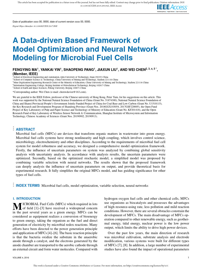 A Data-Driven Based Framework of Model Optimizatio | PDF | Sensitivity Analysis