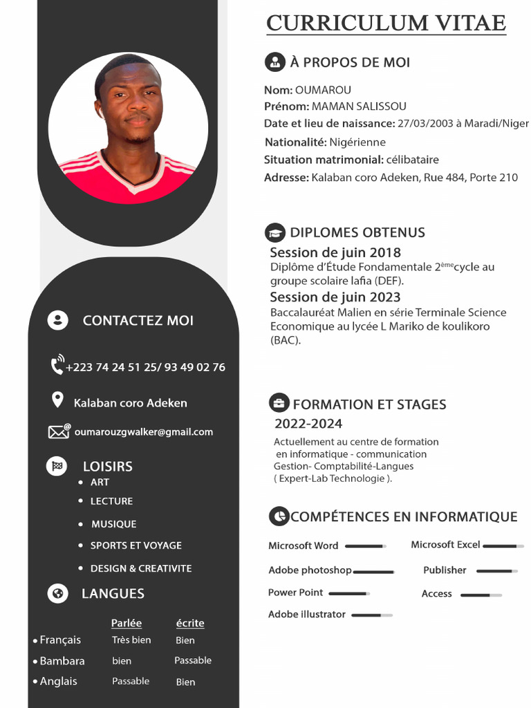 CV-Maman Salissou Oumarou | PDF