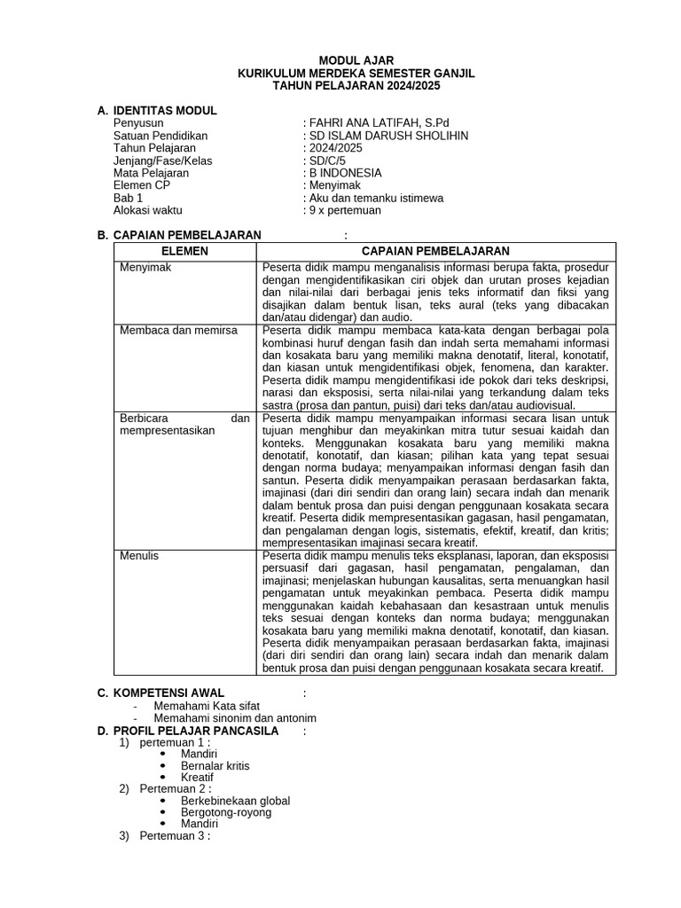 Modul Bab 1 - Bin | PDF