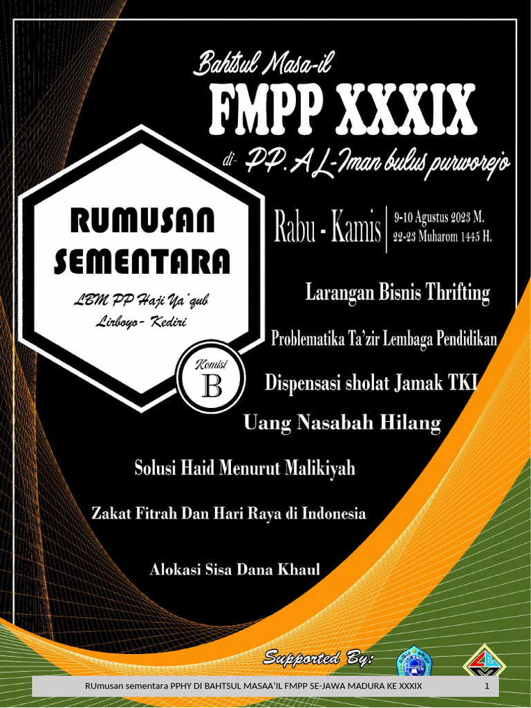 Komisi B-PP. HY Lirboyo | PDF