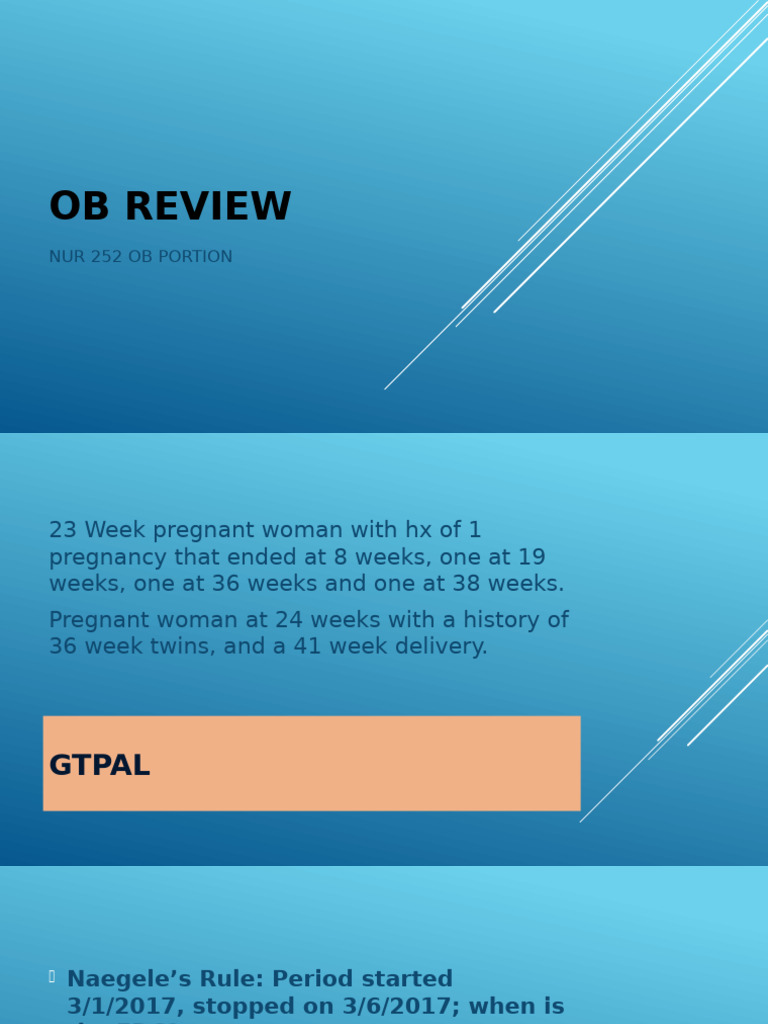 Comprehensive OB Nursing Review Guide | PDF | Childbirth | Pregnancy
