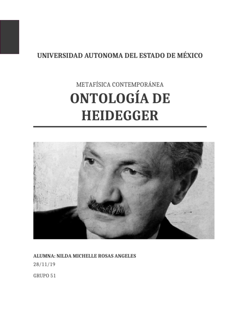 Ensayo Heidegger | PDF | Martin Heidegger | Ontología
