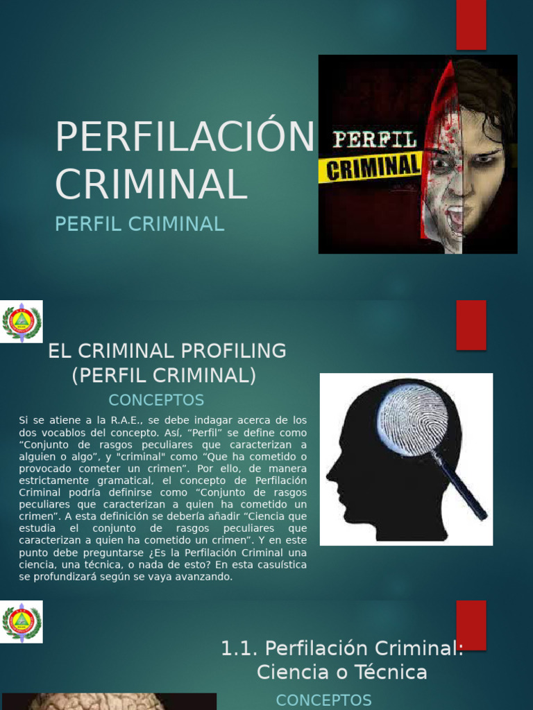 Perfilación Criminal | PDF | Sicología | Perfil del delincuente