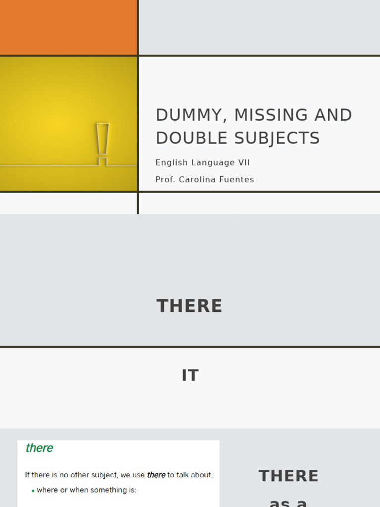 Understanding Dummy and Double Subjects | PDF | Linguistics | Syntax