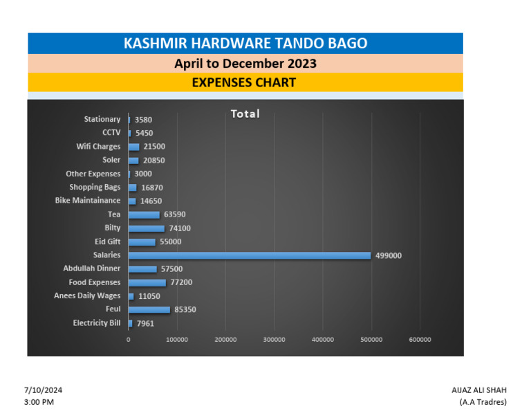 Expenses Chart | PDF