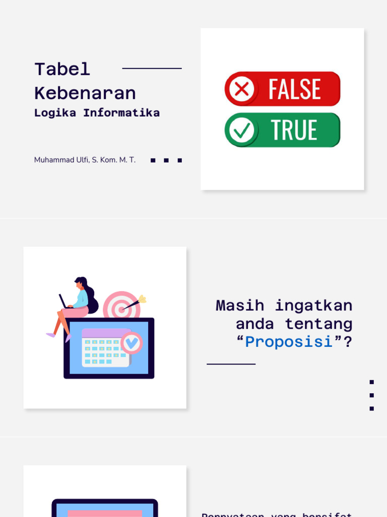 Tabel Kebenaran Logika Informatika | PDF