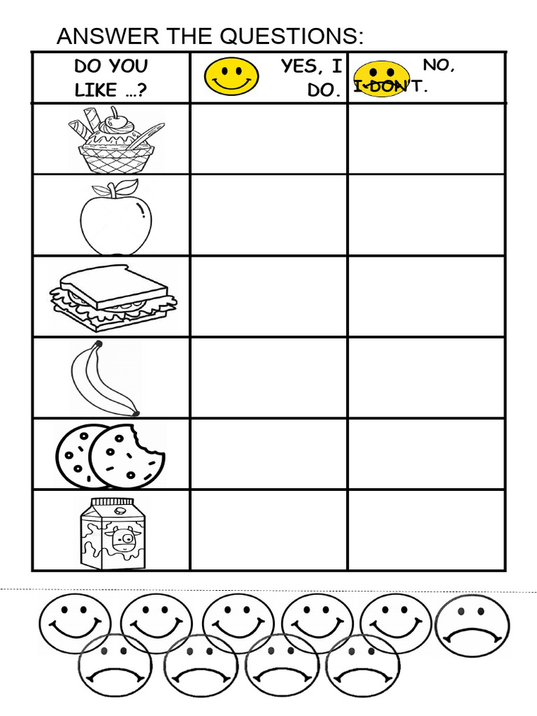 Do You Like Questions 4 Años | PDF