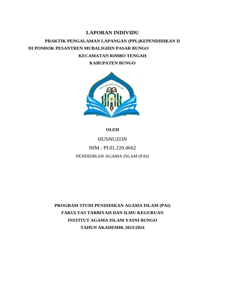 Laporan PPLK Individu Husnuzon | PDF