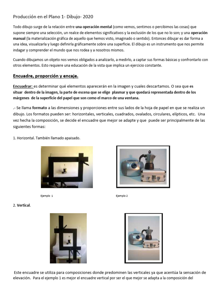Composición: Encuadre y Encaje en Dibujo | PDF | Dibujo
