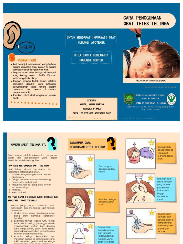 Leaflet Cara Penggunaan Obat Tetes Telinga | PDF