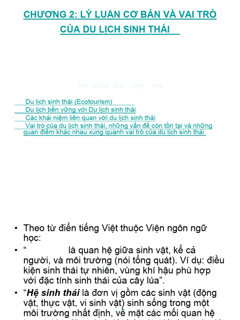 Du-Lich-Sinh-Thai - Nguyen-Van-Manh - Dulichsinhthai5051 - Ly-Luan-Co-Ban-Va-Vai-Tro-Cua-Du-Lich ...