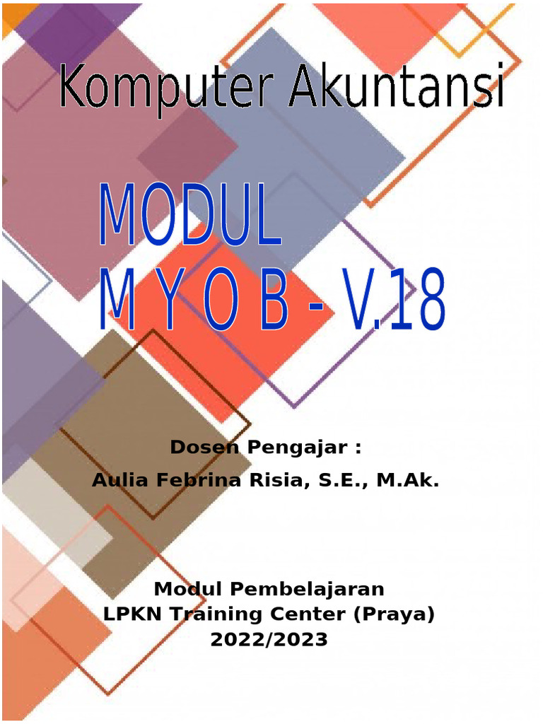 Cover Modul Myob | PDF