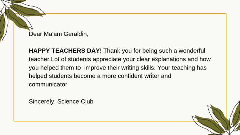 Happy Teachers Day | PDF