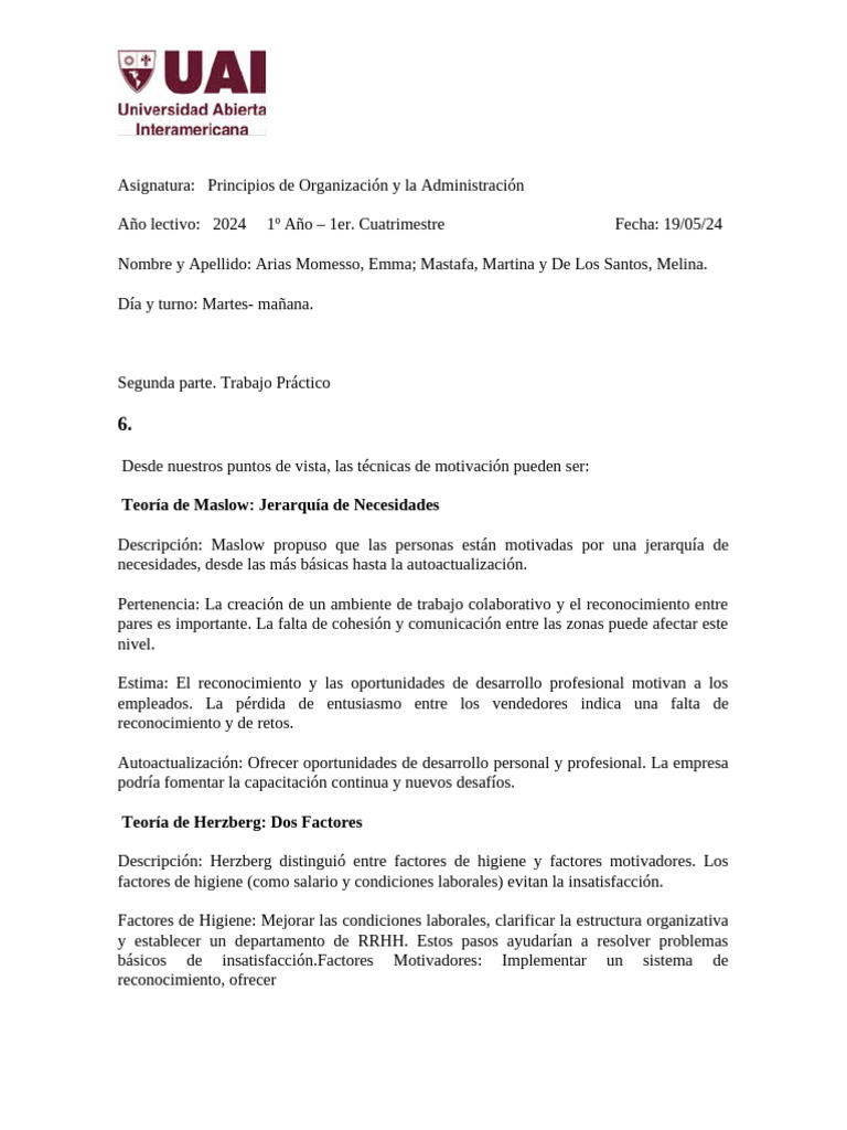 TP Admin Parte2 | PDF | Gestión de recursos humanos | Marketing