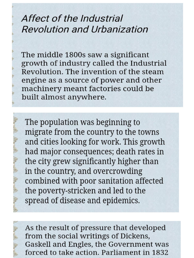 Industrial Revolution and Urbanization | PDF