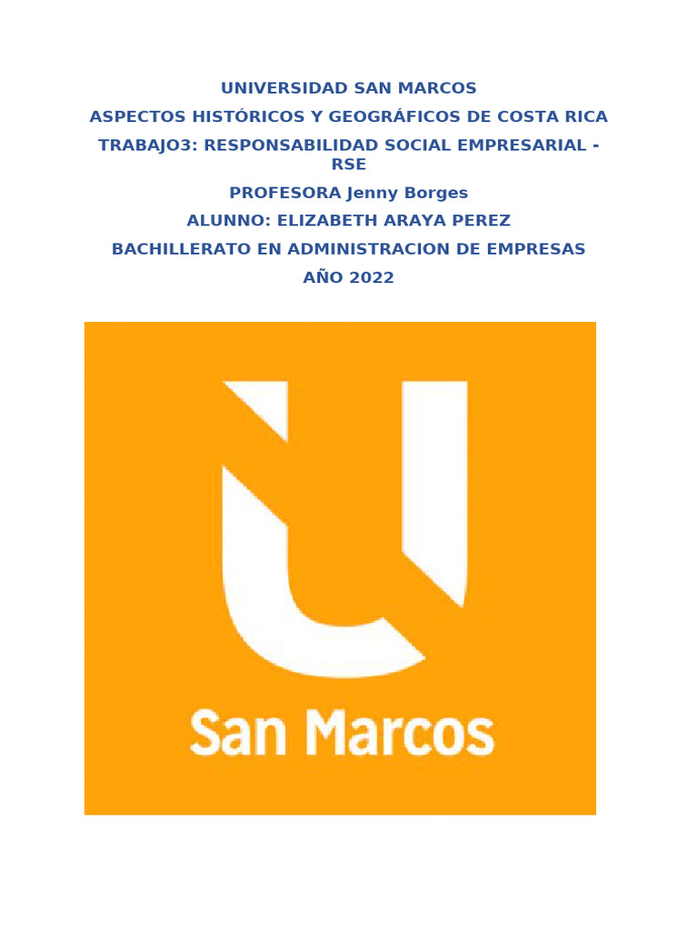 PRÁCTICAS DE RESPONSABILIDAD SOCIAL EMPRESARIAL (RSE) Elizabeth Araya ...